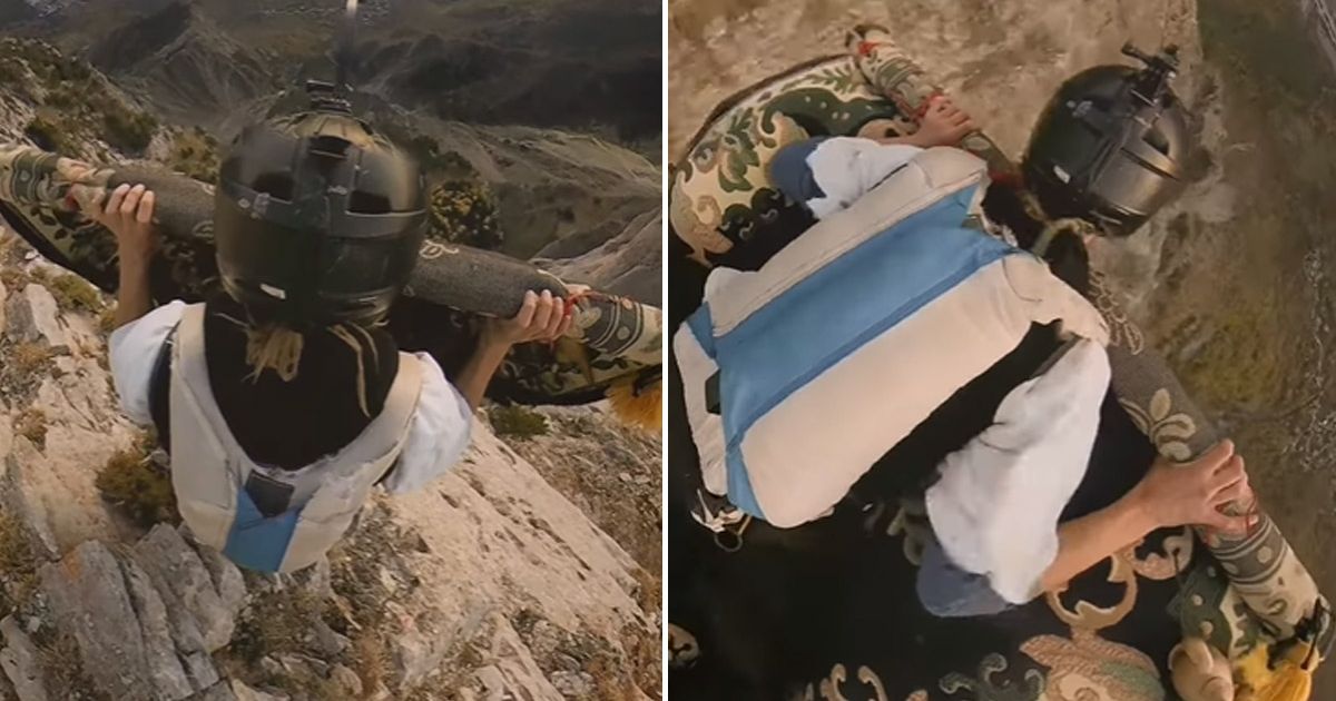 Aladin iz Francuske i njegov "leteći ćilim": Skočio s planine visoke 2. ...