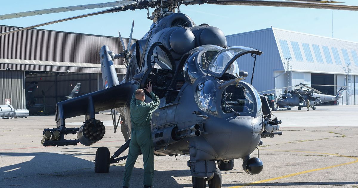 Borbena obuka pilota helikoptera Mi-35 na aerodromu Morava i Pasuljanskim livadama - Aero Telegraf