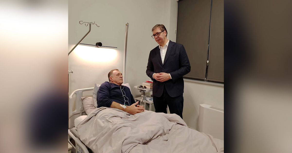 Vučić posetio Milorada Dodika u bolničkoj sobi: "Poželeo sam mu brz oporavak i dobro zdravlje ...