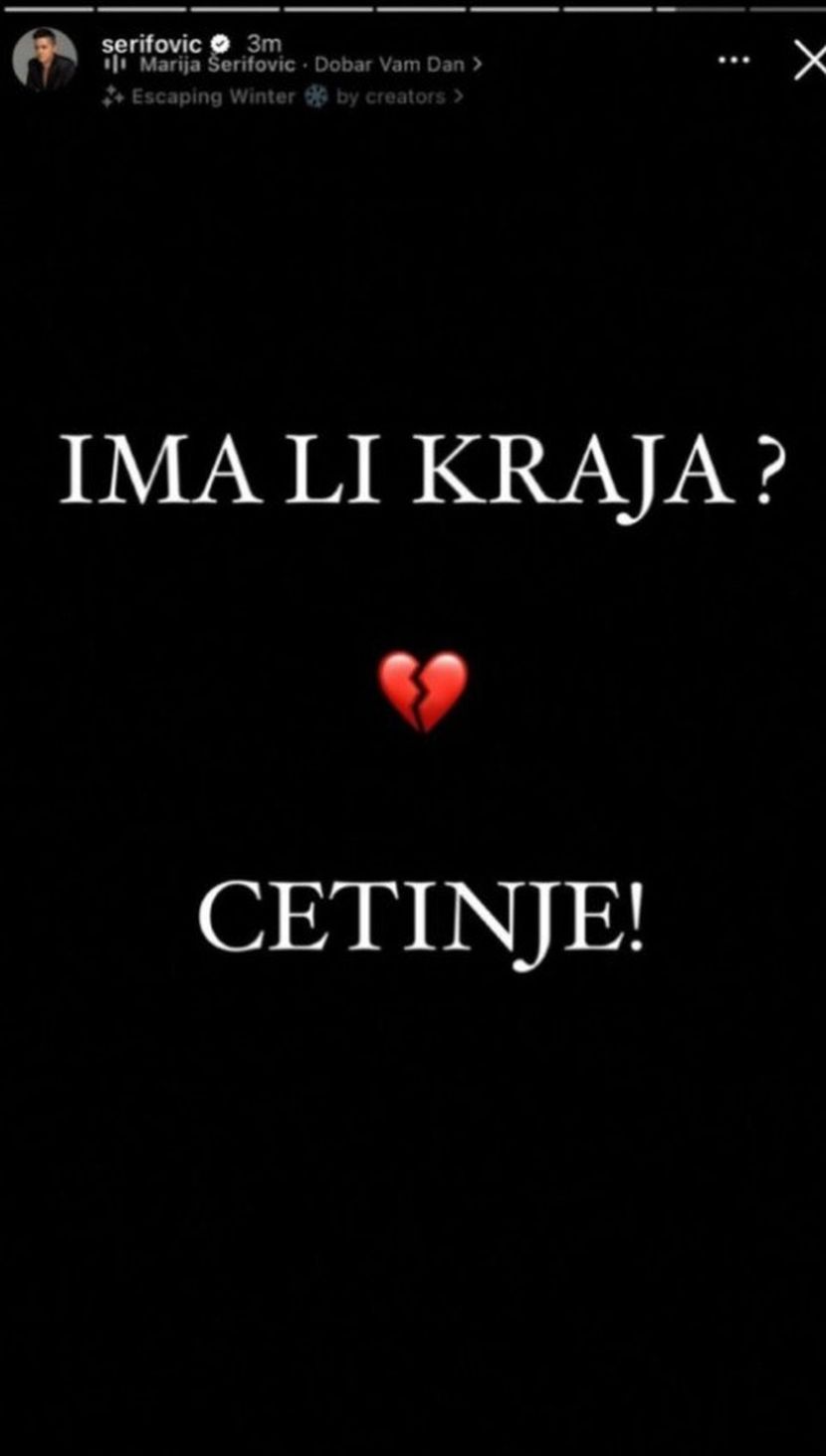 Oglasila se Marija Šerifović nakon strašnog masakra na Cetinju - Telegraf.rs