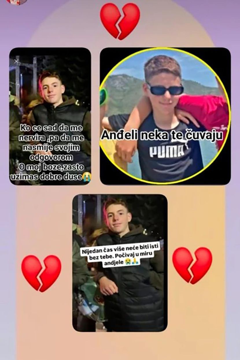 Ovo je dečak (14) kog je Martinović ubio na Cetinju, potresne poruke ...