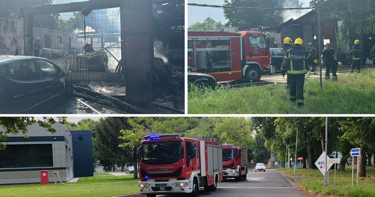 Prve slike i snimci jezivog požara u Batajnici: Ova opasnost i dalje postoji, 4 vatrogasna ...