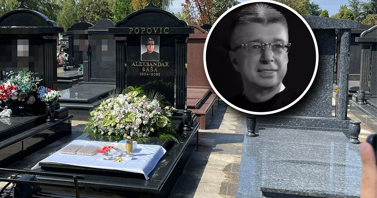 Šest meseci od smrti Saše Popovića: Pomen na Novom groblju, na spomeniku ogroman venac sa ružama ...