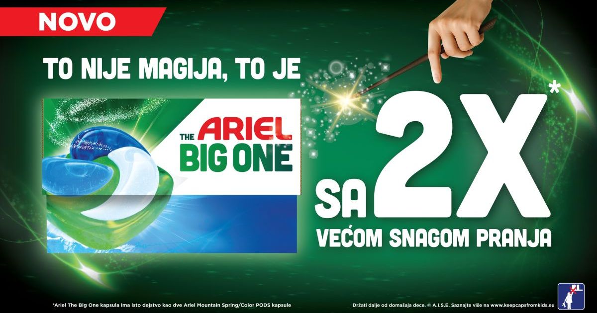 Ariel predstavlja The Big One – novu generaciju pranja bez kompromisa ...